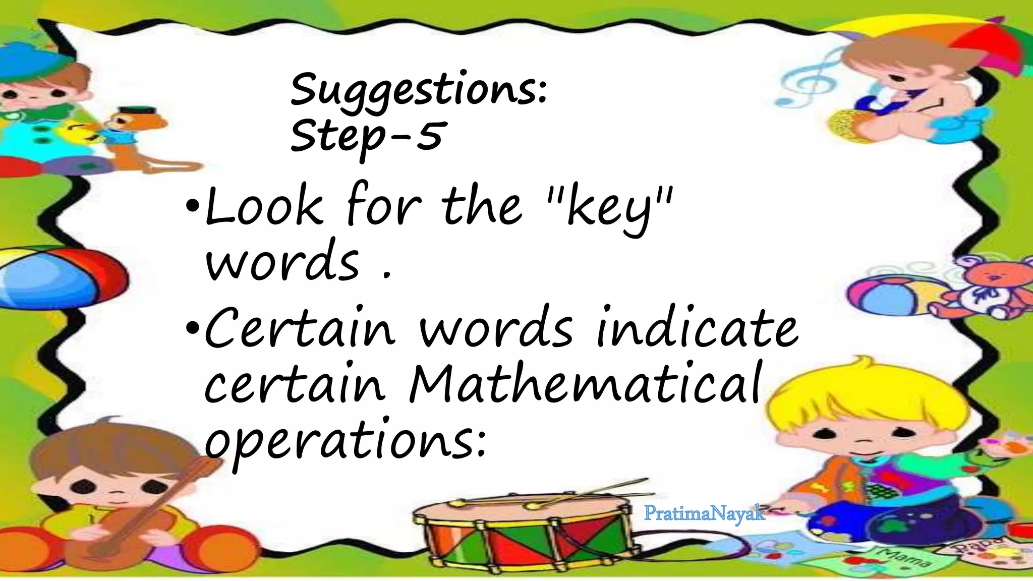 Solving addition word problem knowing key words | PPTX