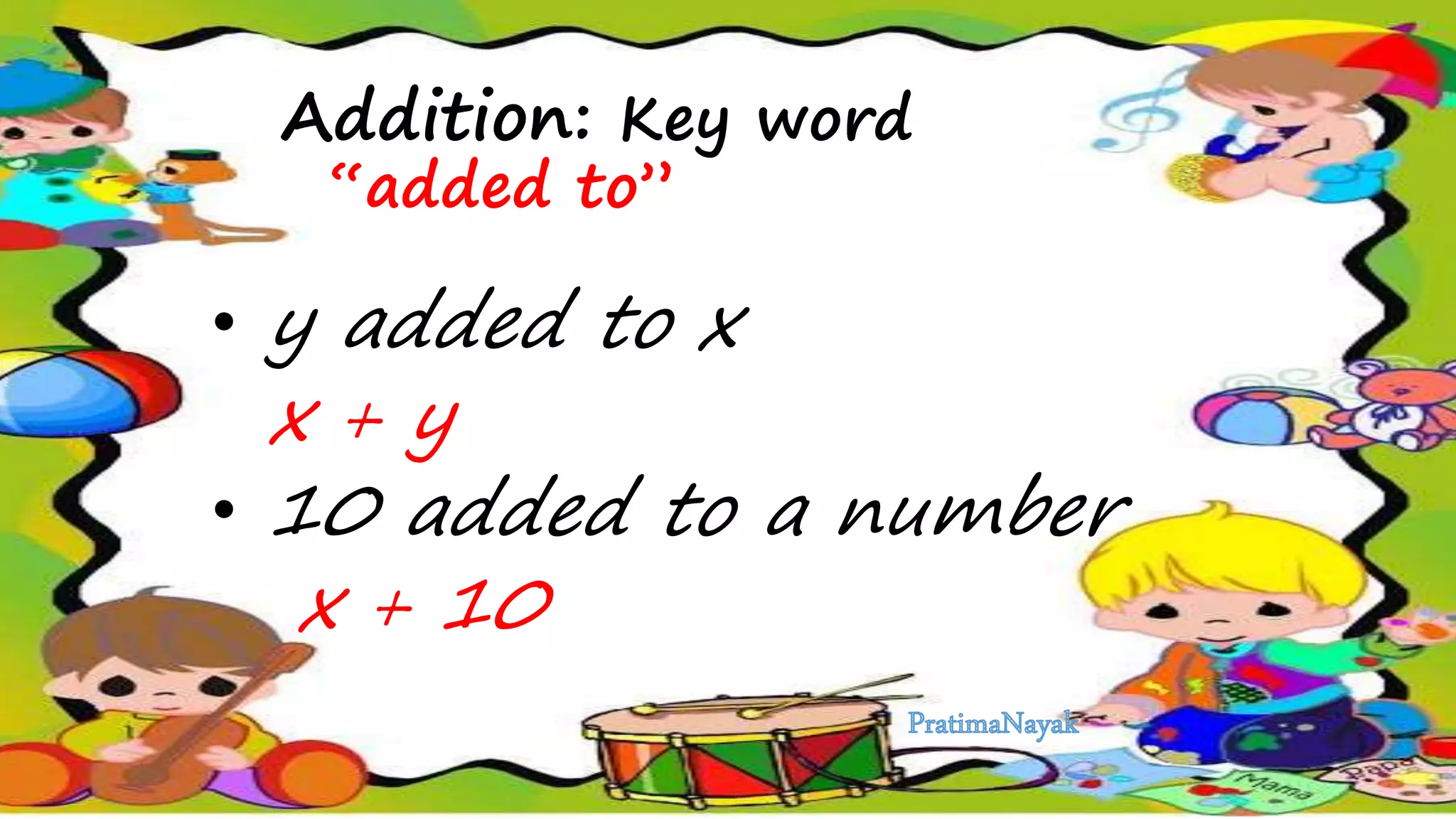 Solving addition word problem knowing key words | PPTX