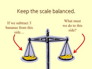 SOLVING ALGEBRAIC EQUATION FOR 6TH GRADE.pptx