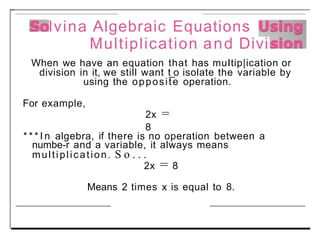 Solving Algebraic Equation for grade 5.pptx