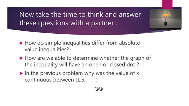 Solving and graphing inequalities lecture 1 | PPTX