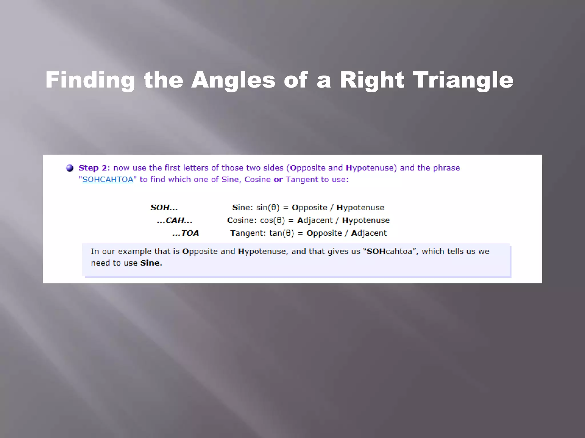 Solving a right_triangle_given_two_sides | PPTX