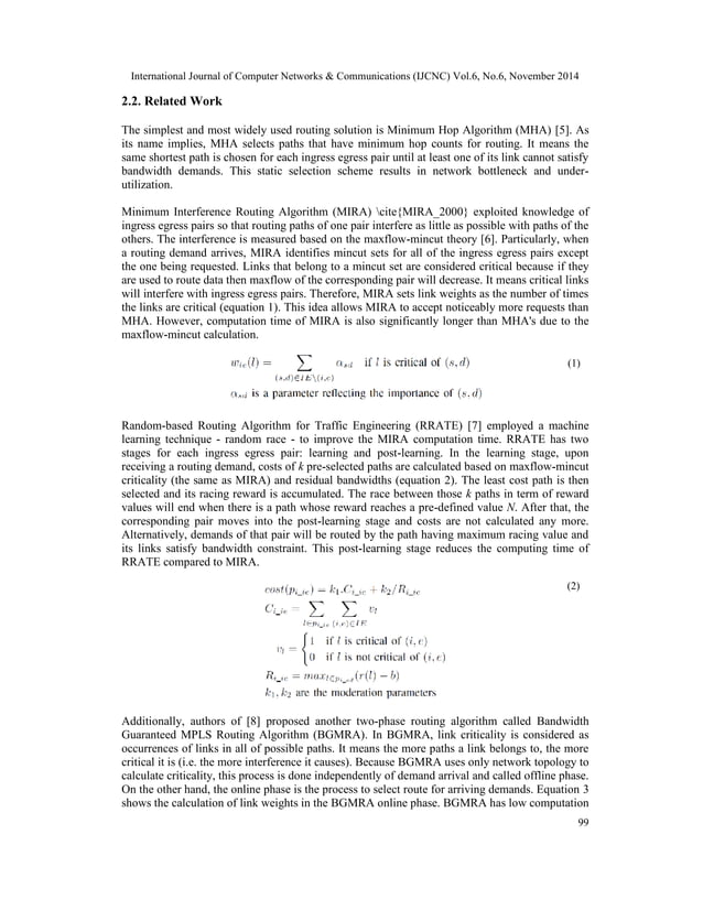 Solving bandwidth guaranteed routing problem using routing data | PDF