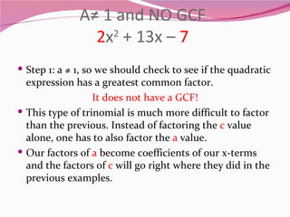 Solving by factoring remediation notes | PPT