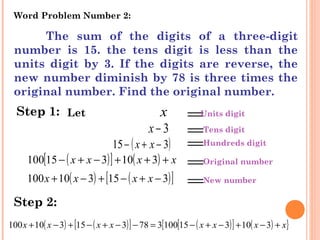 Solving digit problems | PPT