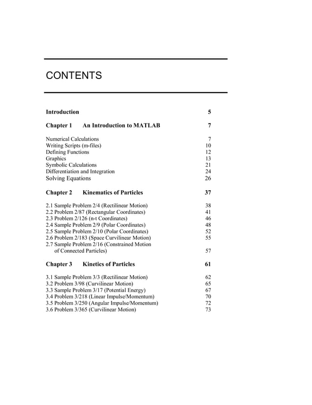 Solving dynamics problems with matlab | PDF | Homework and Study | Education