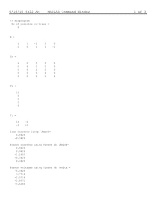 Solving electric circuits using graph theory | PDF