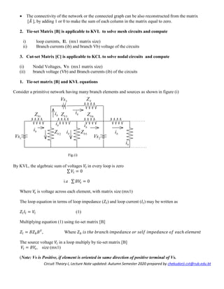 Solving electric circuits using graph theory | PDF