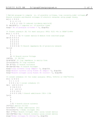 Solving electric circuits using graph theory | PDF