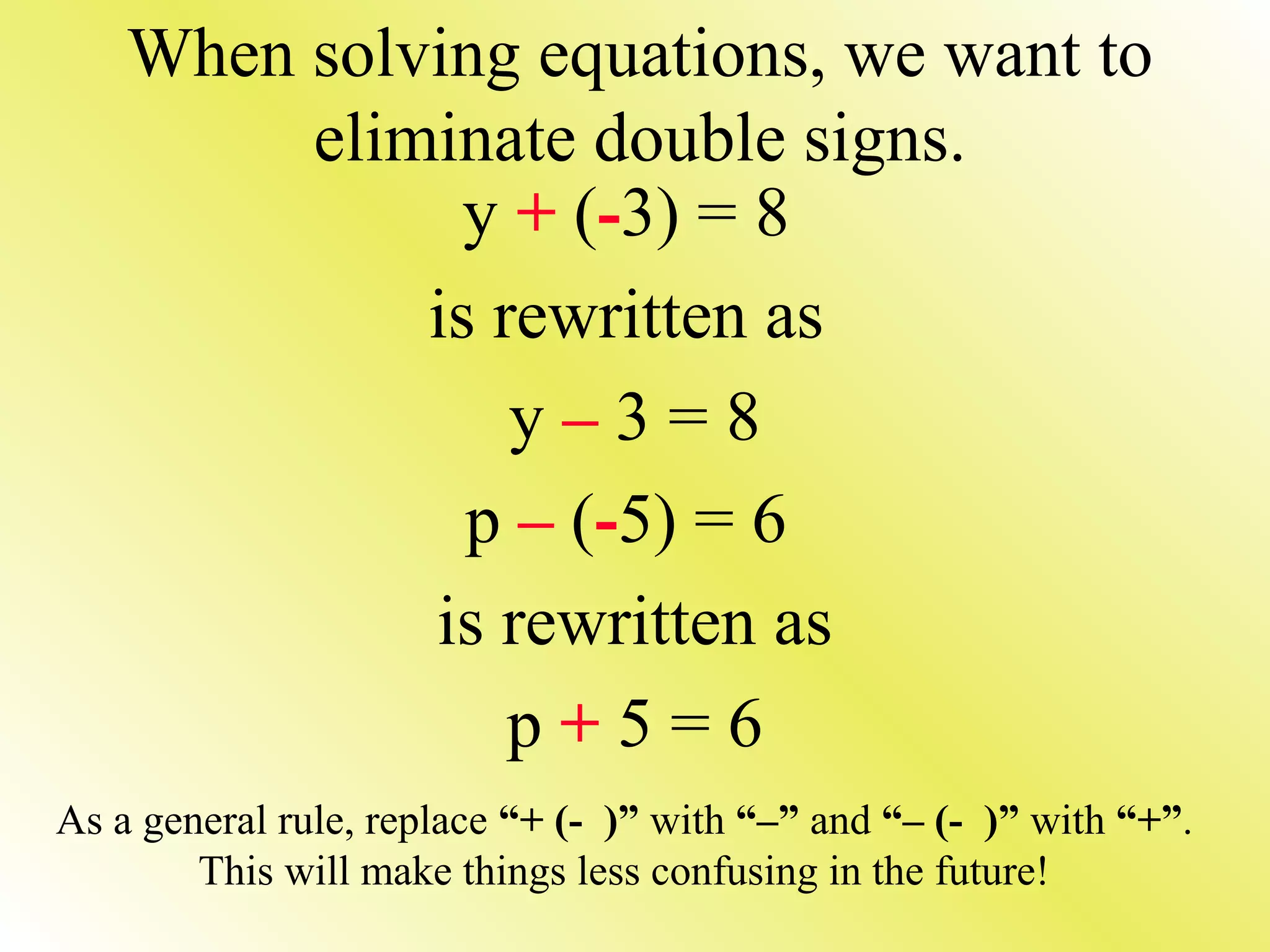 Solving add-subtract equations | PPT
