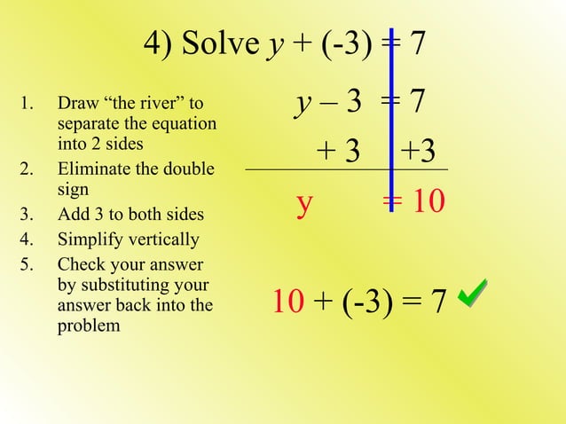 Solving add-subtract equations | PPT
