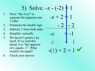 Solving add-subtract equations | PPT