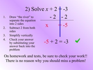 Solving add-subtract equations | PPT