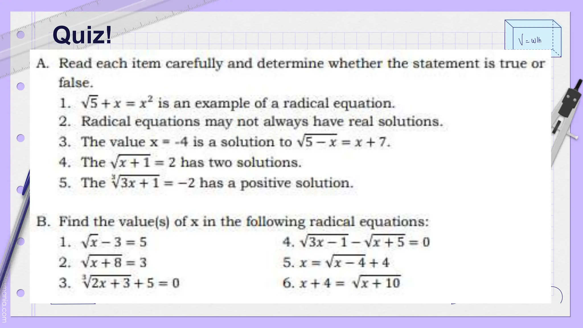 Solving Equation Involving Radical Equation.pptx