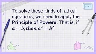 Solving Equation Involving Radical Equation.pptx