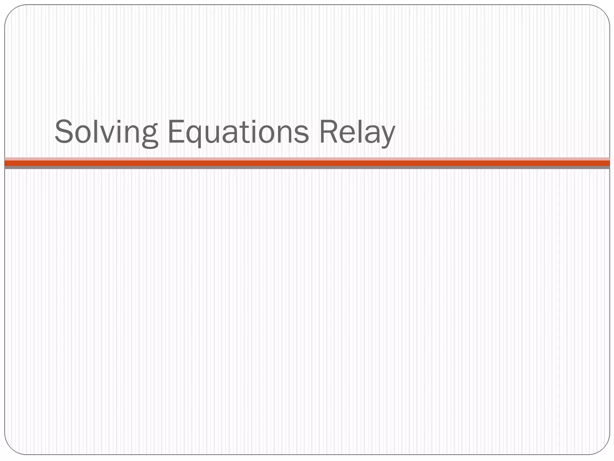Solving equations | PPT