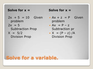 Solving equations | PPT