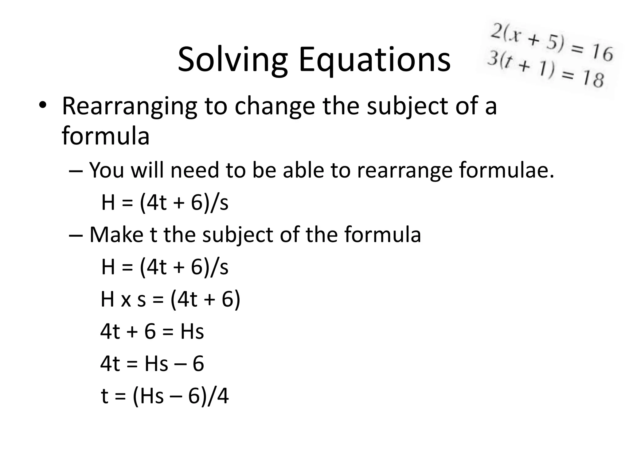 Solving equations | PPTX