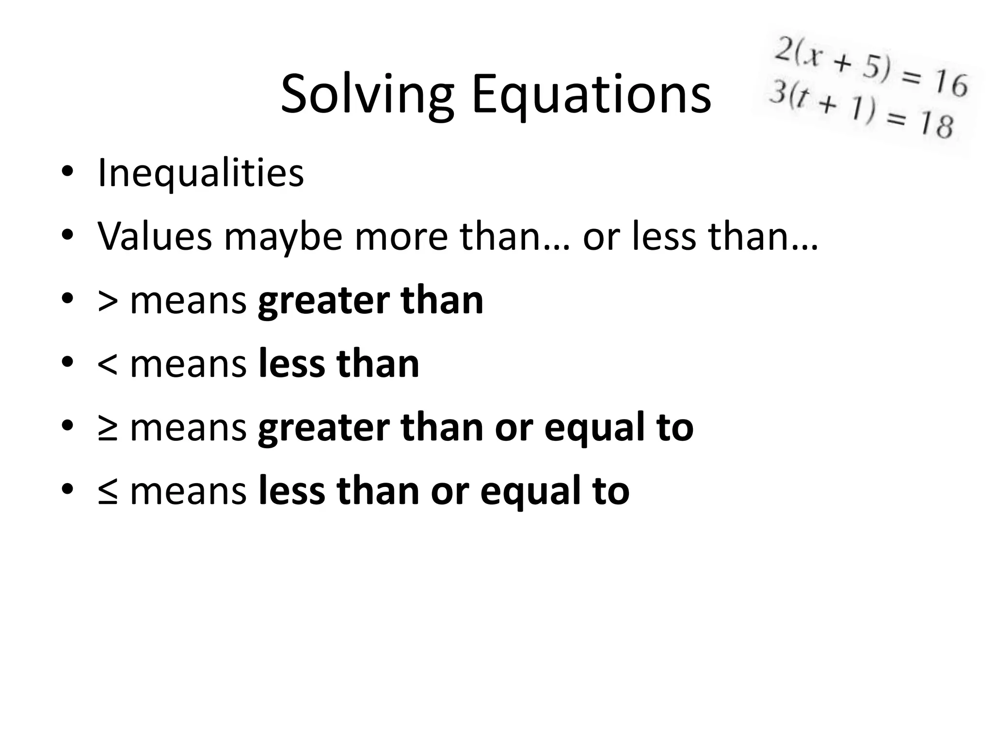 Solving equations | PPTX