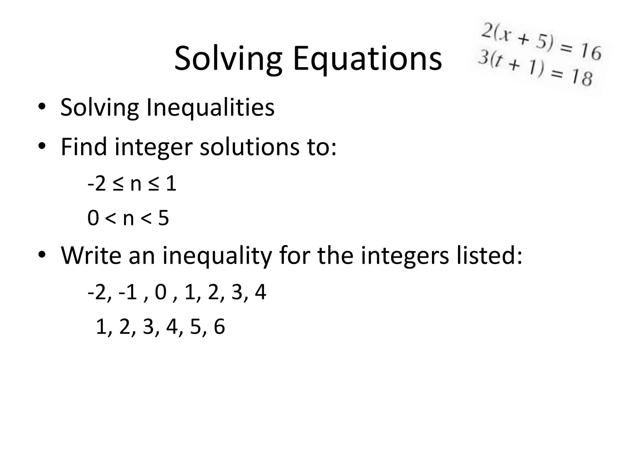 Solving equations | PPTX