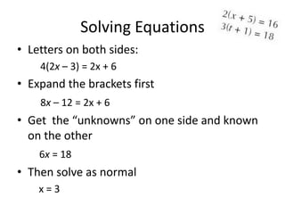 Solving equations | PPTX