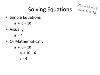 Solving equations | PPT