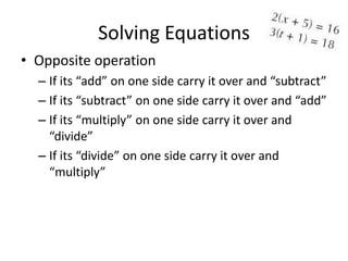 Solving equations | PPT
