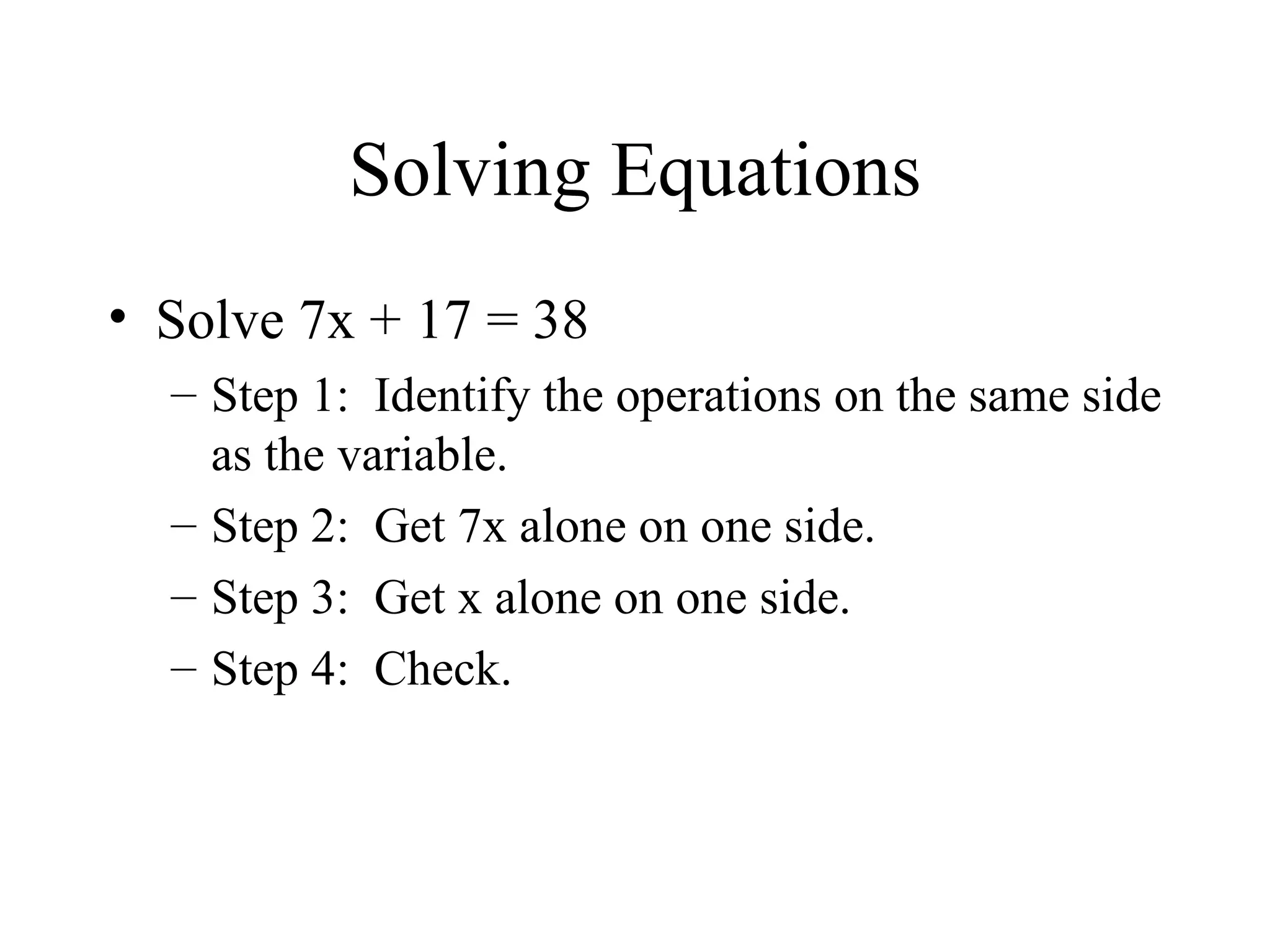 Solving Equations And Inequalities For 6th | PPT