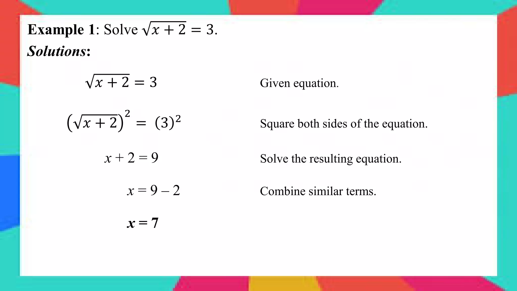 Solving Equations Involving Radical Expressions | PDF