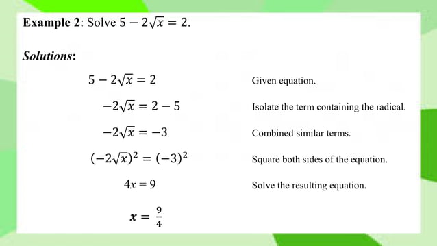 Solving Equations Involving Radical Expressions | PDF
