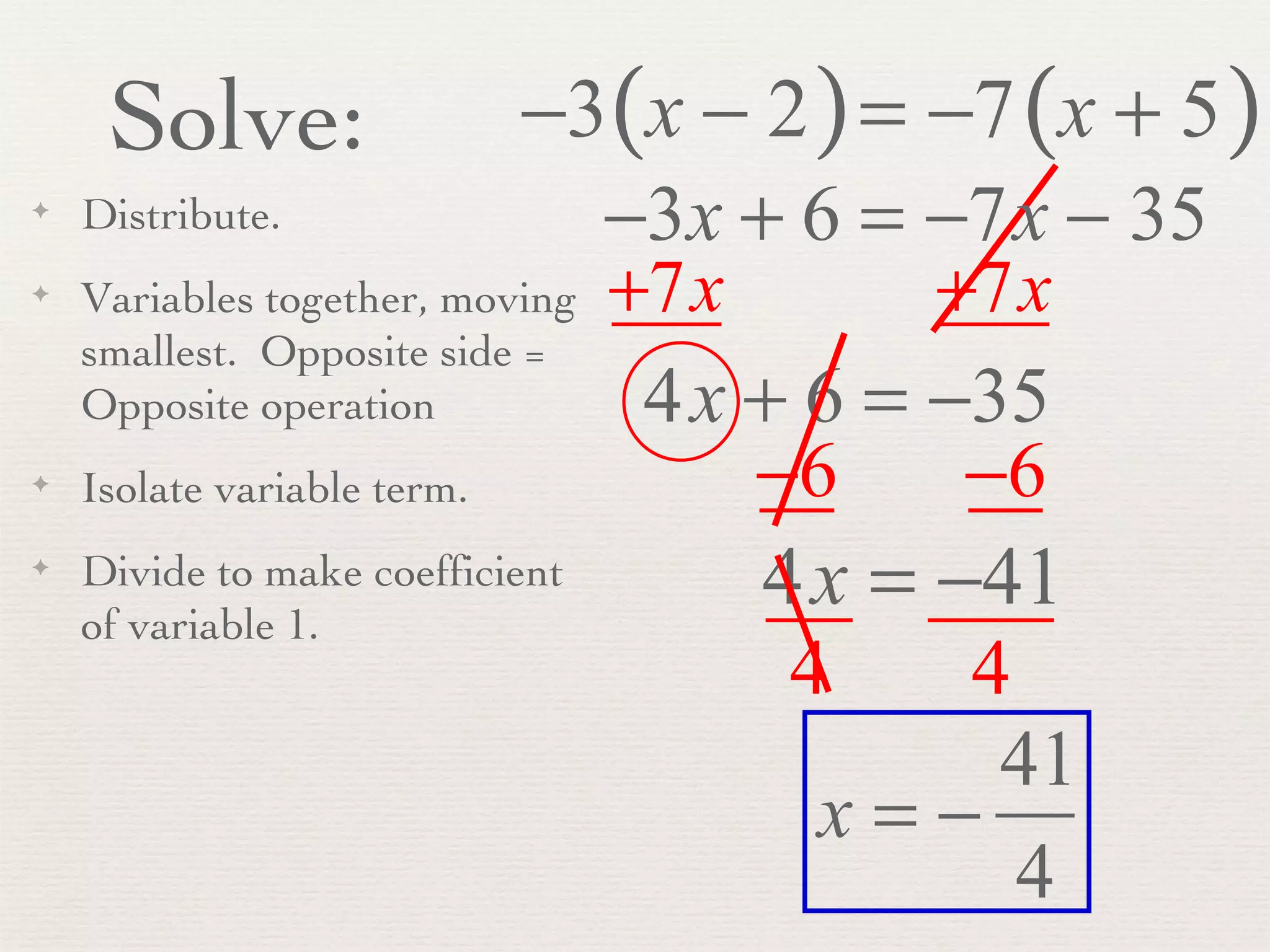 Solving equations variable both sides | PPT | Programming Languages | Computing