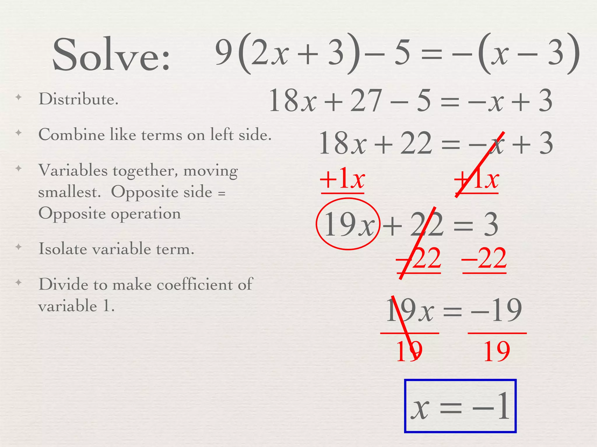 Solving equations variable both sides | PPT Solving equations variable both sides | PPT