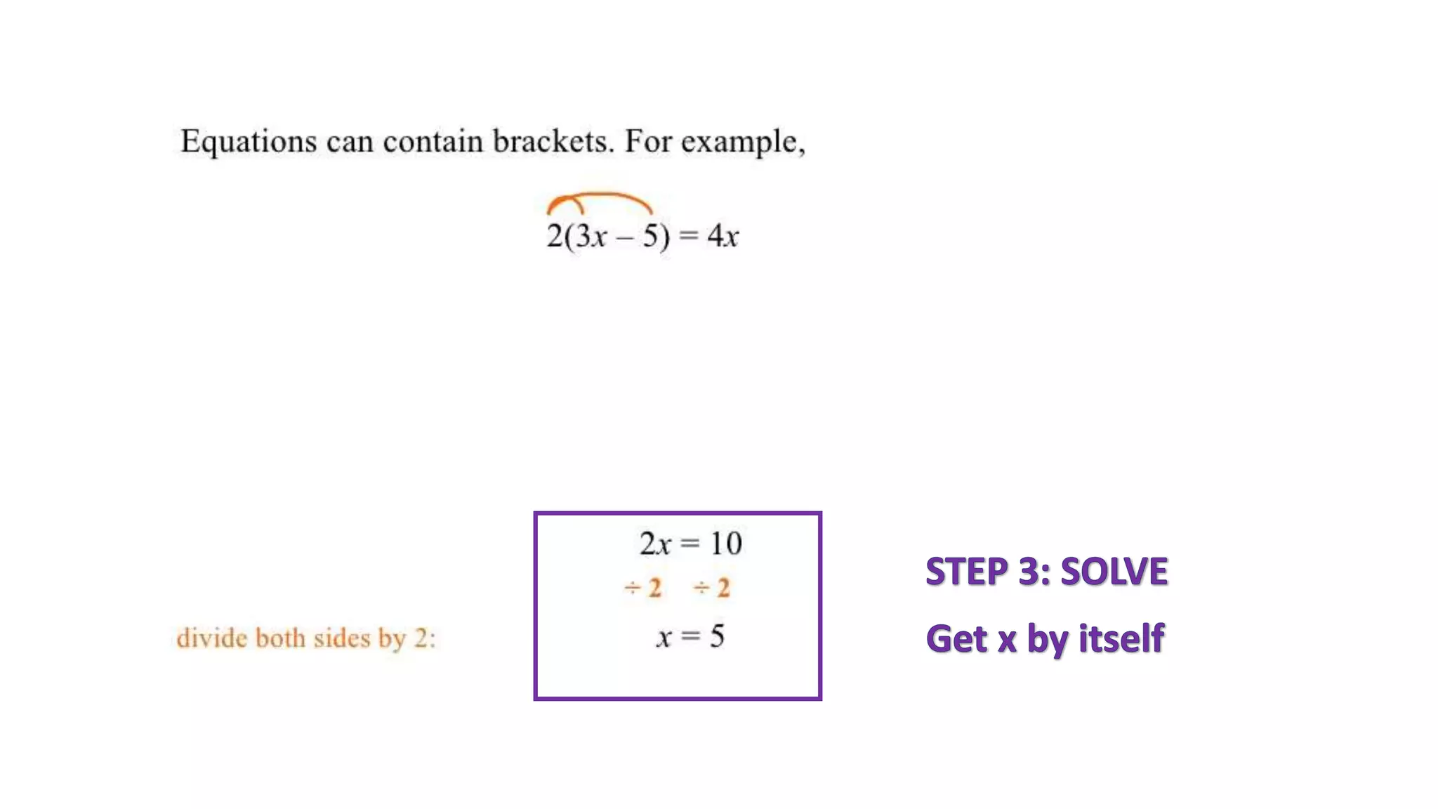 Solving equations with brackets | PPTX