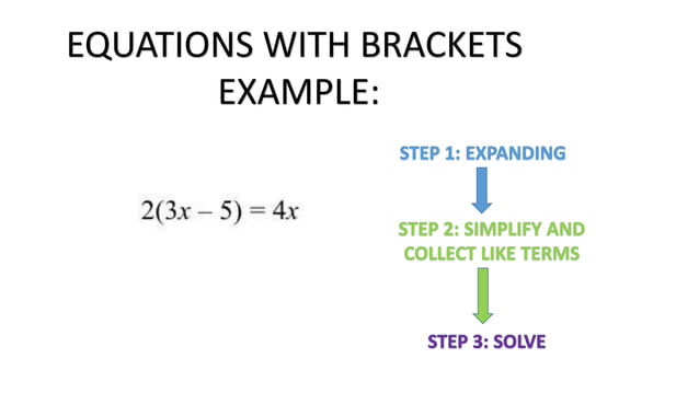 Solving equations with brackets | PPTX