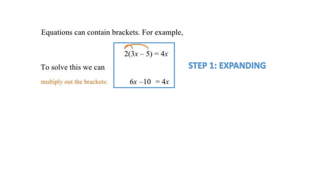 Solving equations with brackets | PPTX