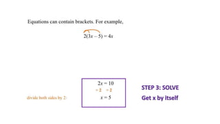 Solving equations with brackets | PPTX