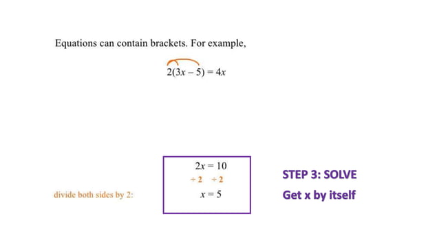 Solving equations with brackets | PPTX