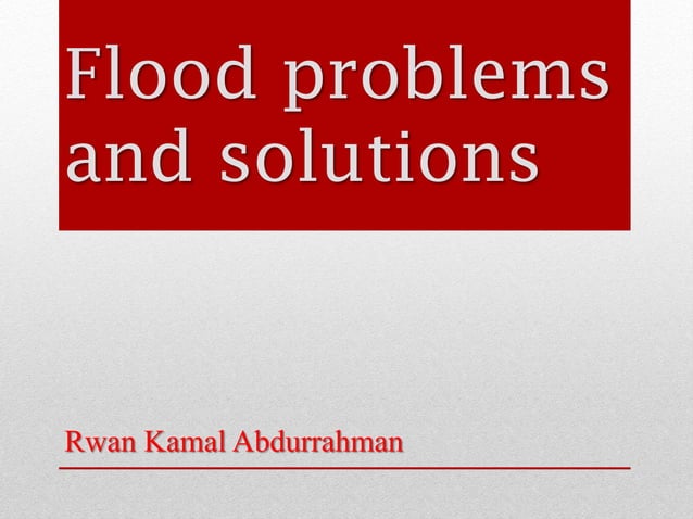 Solving flood problems | PDF