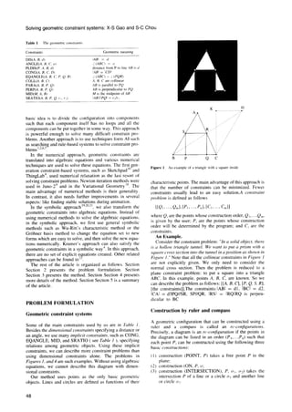 Solving geometric constraints system