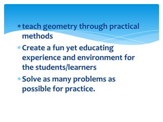Solving geometry related problems | PPTX
