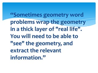 Solving geometry related problems | PPTX