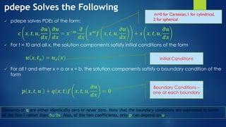 Solving heat conduction equation (parabolic pde) | PPT