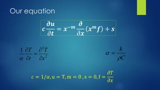 Solving heat conduction equation (parabolic pde) | PDF