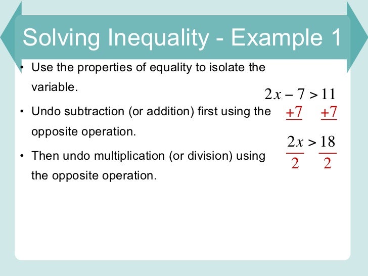 Solving Inequalities Notes