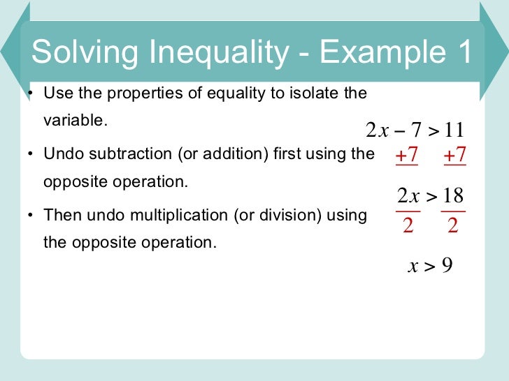 Solving Inequalities Notes