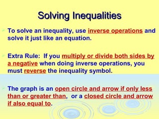 Solving Inequalities Lesson | PPT
