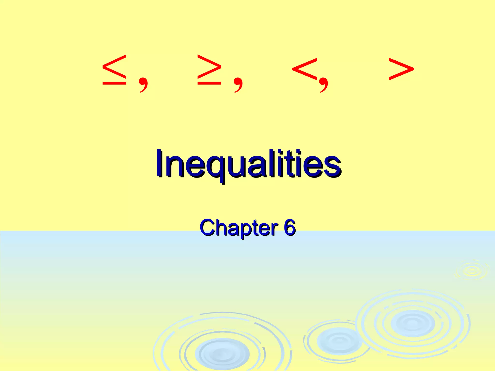 Solving inequalities | PPT