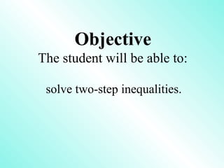 Solving inequalities | PPT | Science