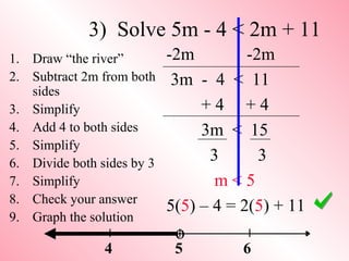 Solving inequalities | PPT | Science