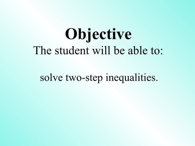 Solving inequalities | PPT